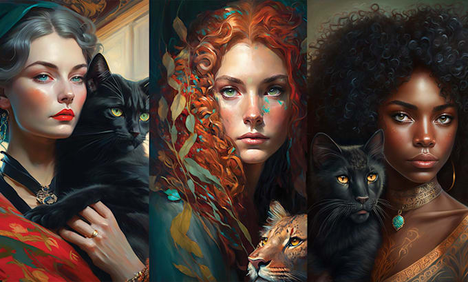 Make you a beautiful customized ai painting for print by ...