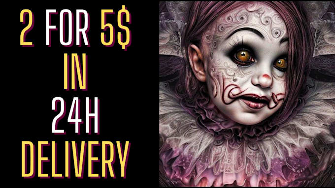 Draw you a horror art clown by Mizoucherif | Fiverr
