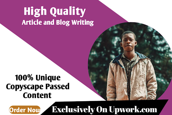 Write blog, article, seo, script, website contents for you by ... Write blog, article, seo, script, website contents for you by ...