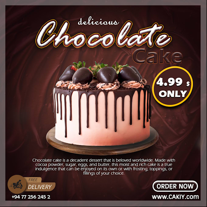 Do professional social media post design for cake marketing by ...