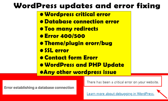 Fix Wordpress Critical Error Database Error Php Fatal Warning Wp