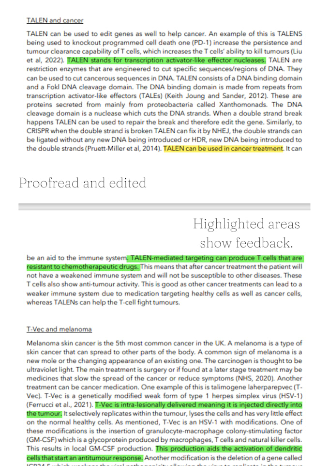 Proofread, edit and fix grammatical errors in documents by Vanessafordjour | Fiverr