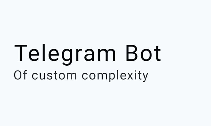 Make a telegram bot in python by Ixniyev | Fiverr