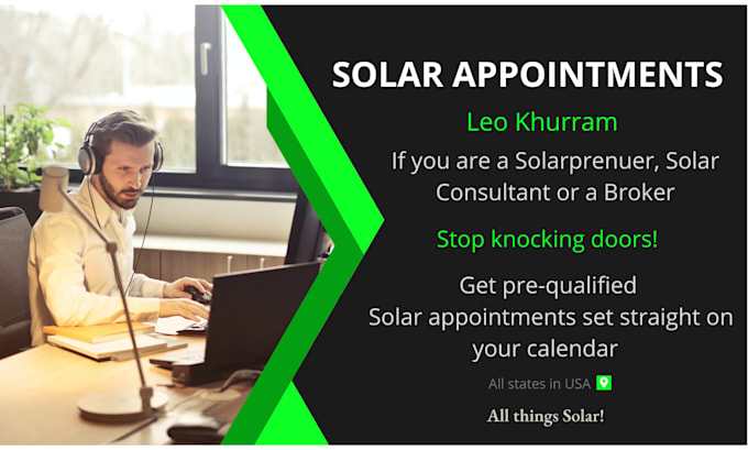 Schedule exclusive solar appointments with homeowners by Leokhurram | Fiverr