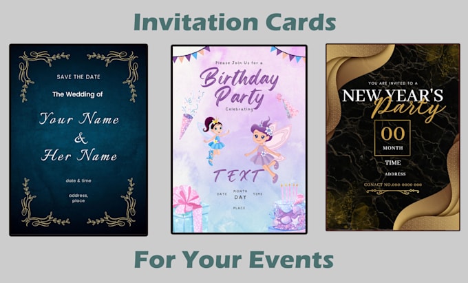 Design unique and eyecatching invitation card designs for any occasion ...