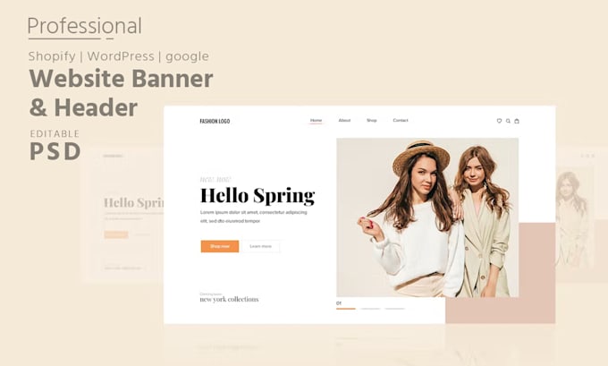 Design professional shopify, header, google, and web banner by Himel ...
