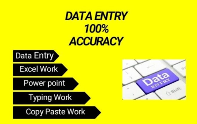 Do fastest data entry in one day, internet research by Jasp23 | Fiverr