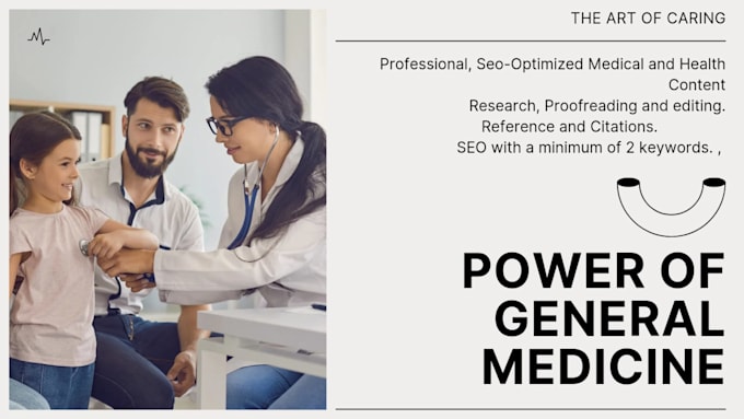 Write creative medical articles for your website as i am a medical ...