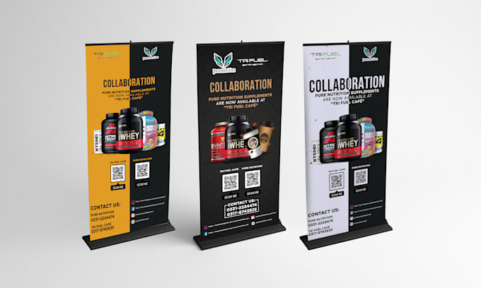 Create roll up banner design, standing banner, signage design by Taha ...