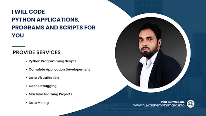 Code python applications, programs and scripts for you by Hemakumara_sl | Fiverr