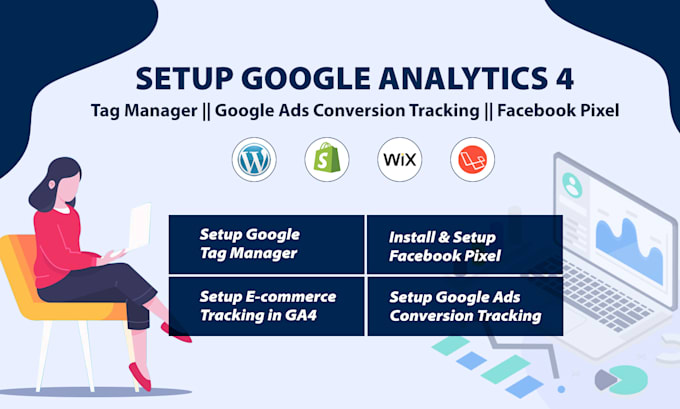 Setup google analytics 4 ,gtm,ads conversion, ecommerce tracking,facebook pixel by Khalil601 ...