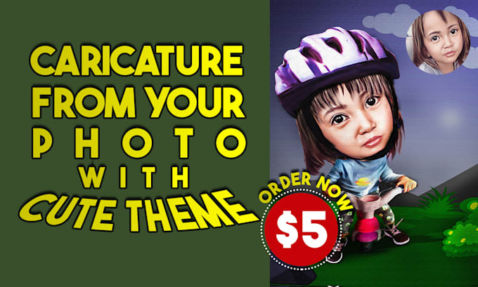 Make cartoon caricature from your photo with theme by Ulatdaoen | Fiverr