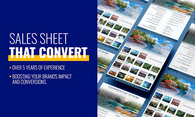 Design sales sheet, product sheet, pager flyer, or sales brochure by Km ...