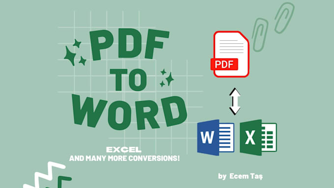 Do pdf to word conversions for you by Aidoneuss | Fiverr