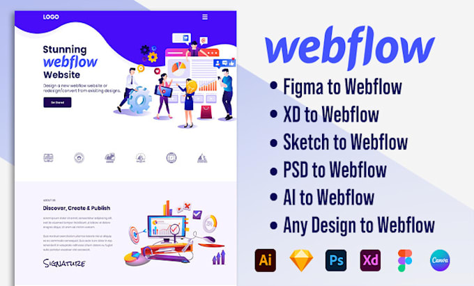 Convert your designs to responsive webflow websites by Snvishal | Fiverr
