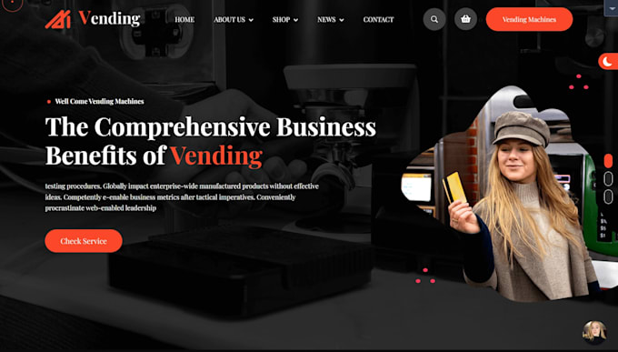 Create vending machine website, vending website atm website, vending ...