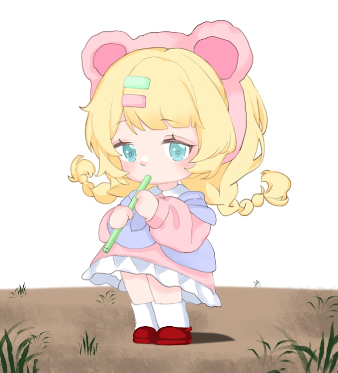 Draw you cute chibi in anime style profile pic or icon by Kazshikeru03 ...