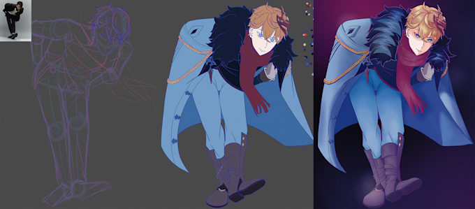 Draw anime fanart and ocs in anime art style by Cloudjaaaa | Fiverr