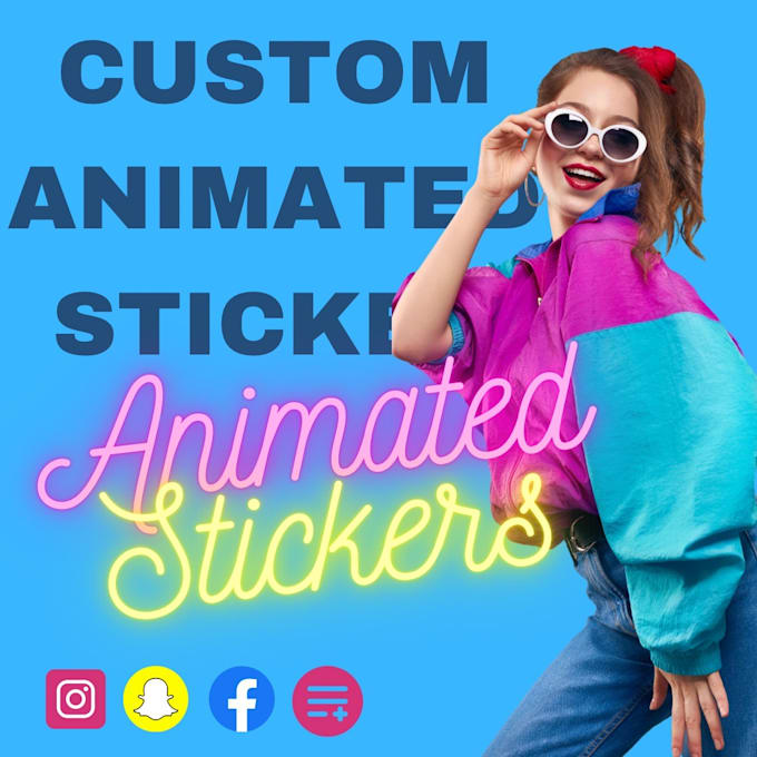 Custom instagram sticker,animated gif by Ooyevillain | Fiverr