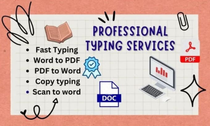 Do friendly professional typing service by Dinu9181 | Fiverr