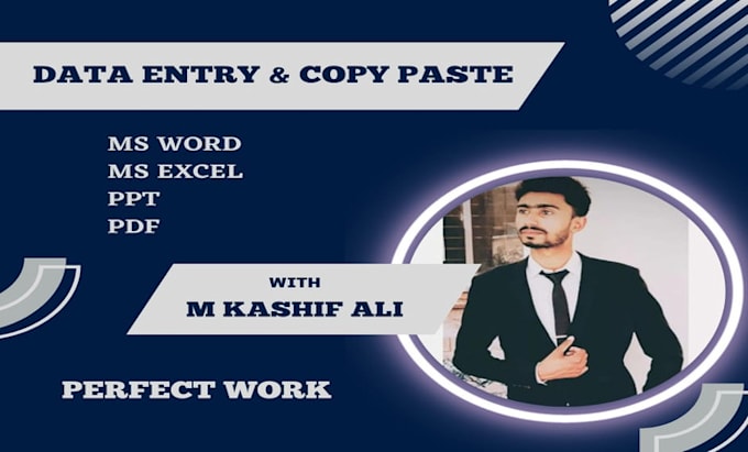 Do fast typing, data entry, copy paste, pdf to word, excel by Kashifali5678 | Fiverr