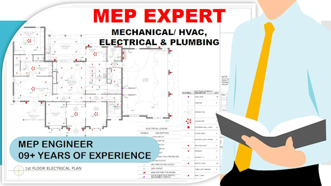 Do electrical design, hvac, plumbing, firefighting and mep calculations ...