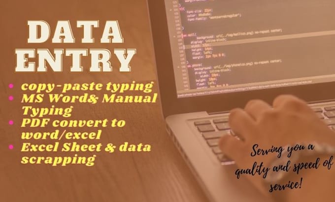 Accept extra jobs like data entry, coding and typing by Bs_cabaluna ...
