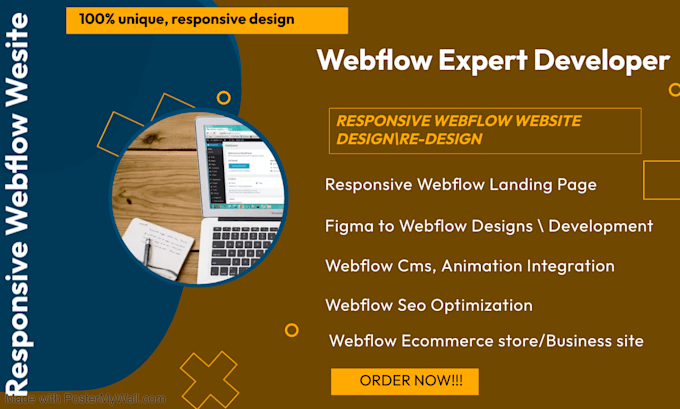 Be webflow expert, webflow landing page, figma to webflow design,webflow website by Codeminde ...