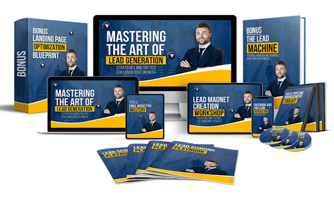 Design a digital product mockup and ecover bundle by S_elmehdi | Fiverr