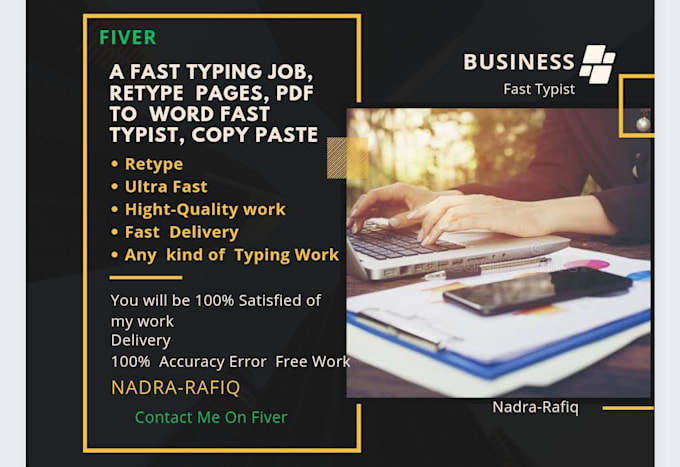 A fast typing job, retype pages, pdf to word, fast typist, copy paste ...