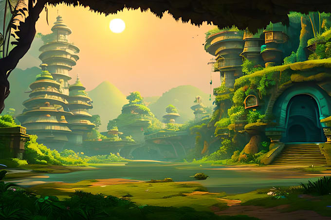 Create point and click adventure game backgrounds by Codebrush | Fiverr