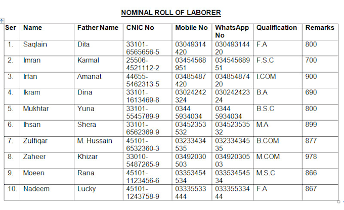 Compile data in microsoft excel by Akraamullah | Fiverr