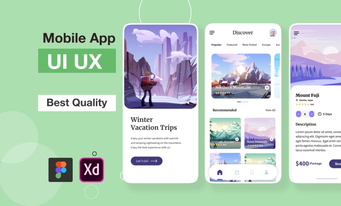 Design Creative Mobile App Ui Ux And Prototype In Figma By Fahimemon Fiverr