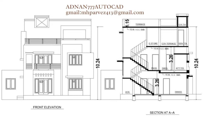 Design 2 d autocad sections ,floor plan ,elevation,typical sections in ...