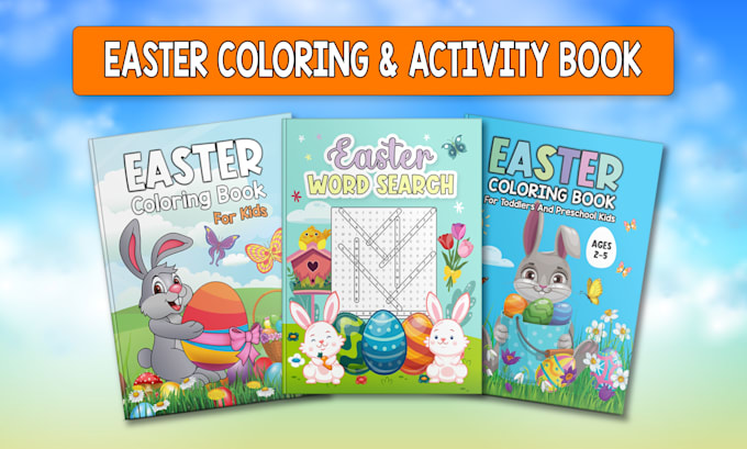 Design easter coloring book, activity book and interior pages by ...