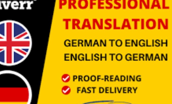 Translate english to german translation or translate by Andriikoc | Fiverr