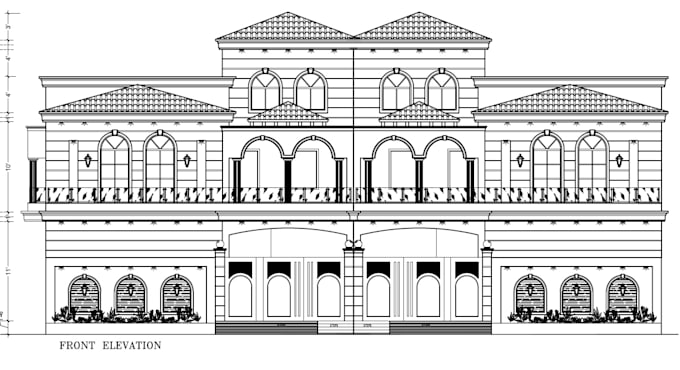 Draw any architectural elevation in auto cad 2d by Abdulmaalik507 | Fiverr