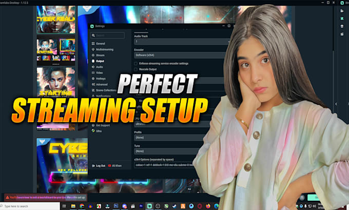 Setup perfect setting for live streaming on obs streamlabs by Emanmalik3 | Fiverr