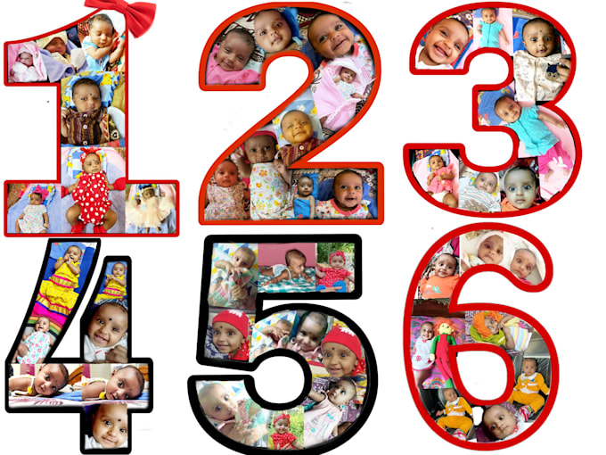 Photo collage in different shapes by Leezamohanty | Fiverr