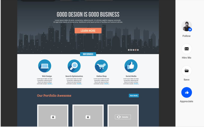 Design Unique Web Template Javascript Html Css And Bootstrap By Webtecs Fiverr