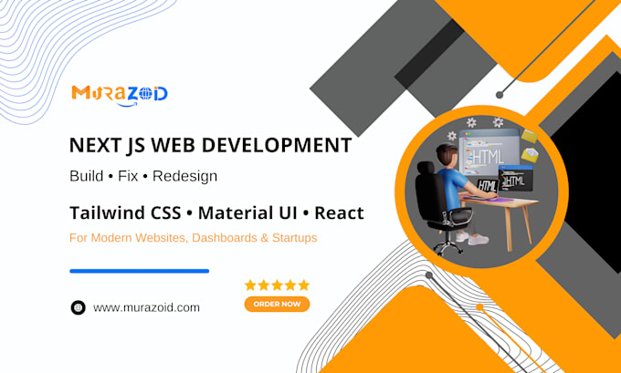 Develop, fix, or redesign next js websites with tailwind css or ...