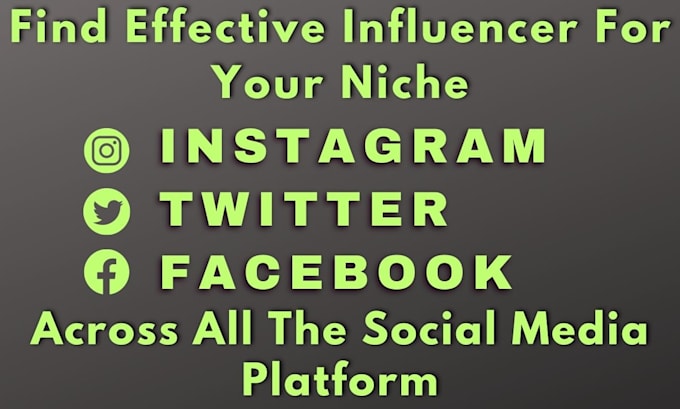 Determine the most appropriate instagram influencer market or niche for ...