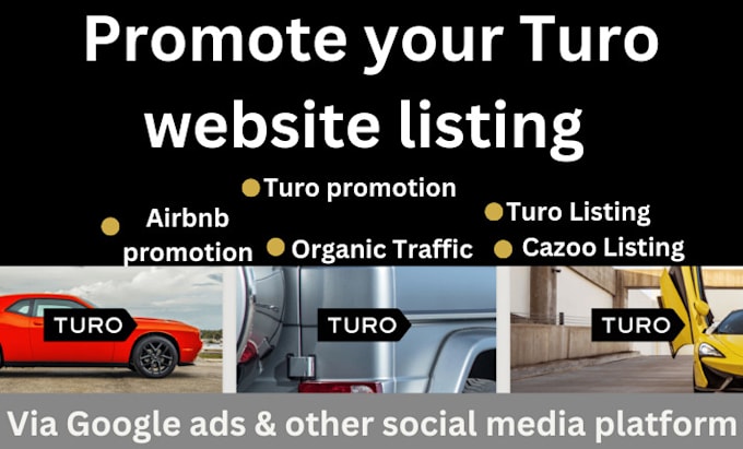 Organic turo listings, airbnb promotion and cazoo via google ads by Oba ...