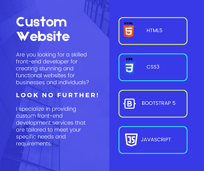 Develop Frontend Html Css And Bootstrap Websites For You By Muhaddis