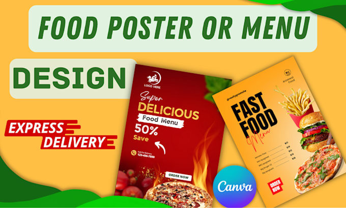 Design awesome restaurant menu, food poster on canva by Eshantanvir145 ...