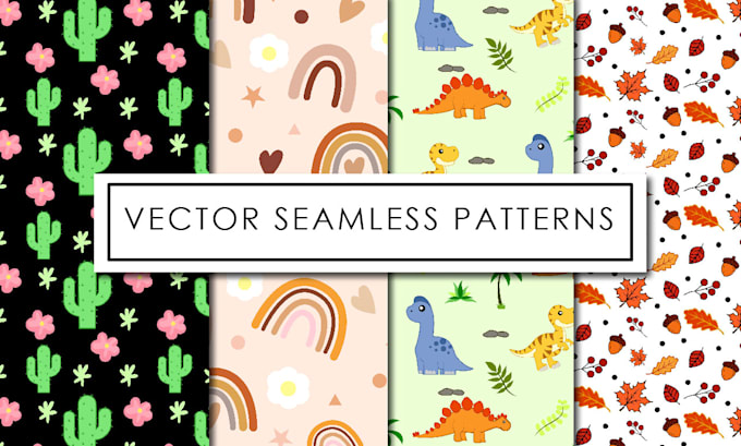 Create seamless vector patterns by Alexaborges | Fiverr