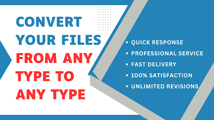 Convert your files from any format to any format by Akram7a | Fiverr