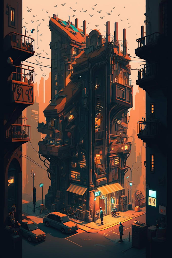 Generate you a 32 bit type image using ai midjourney by Michalring | Fiverr