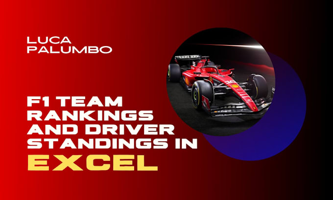Create f1 tables in excel to track formula 1 team rankings and driver ...