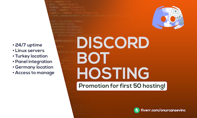 Host your discord bot by Onurcansevinc | Fiverr